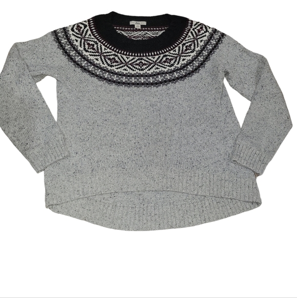 Bass | Sweaters | Womens Bass Fair Isle Gray Black Burgundy Sweater Xxl ...
